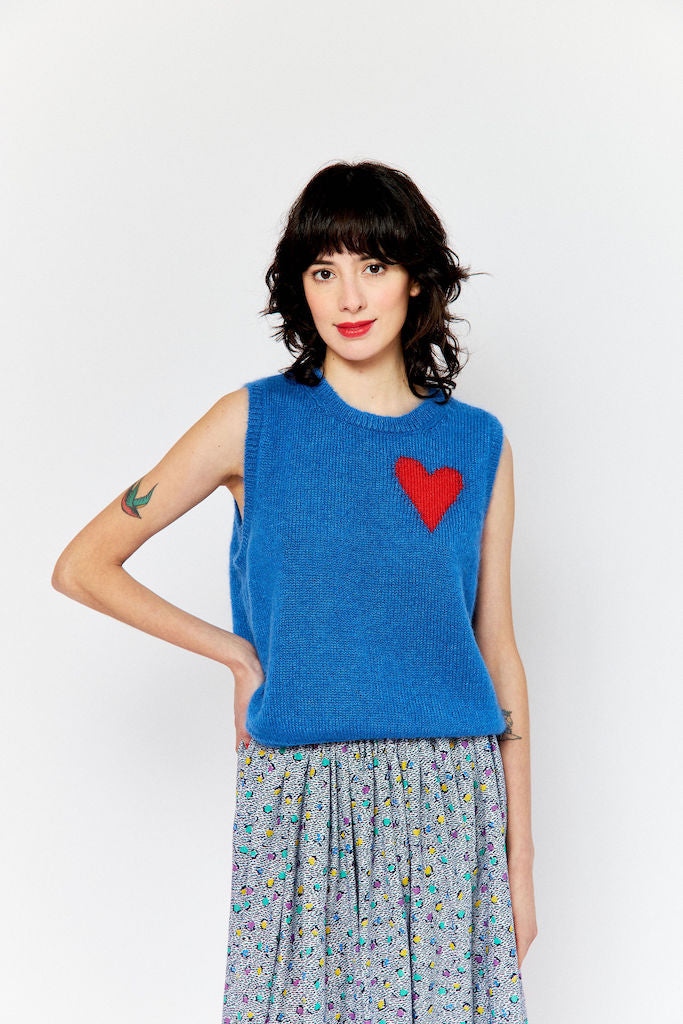 Jude Sweater blue - Mohair sweater