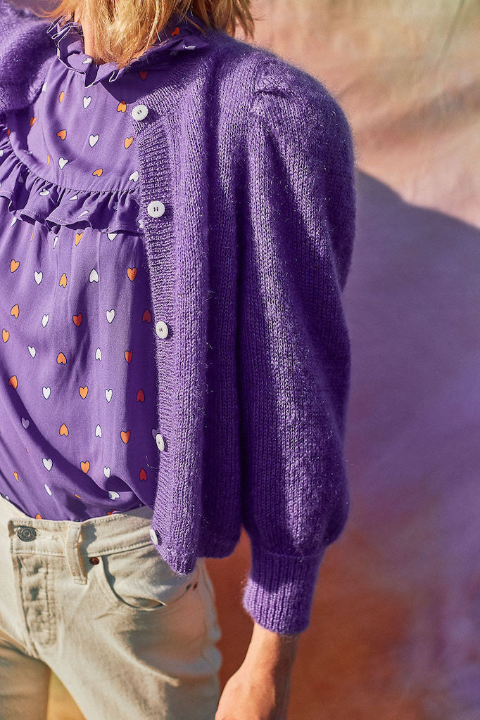 Michele violet cardigan - Mohair sweater
